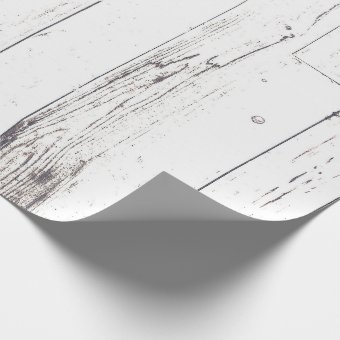 Rustic White Wood Shabby Chic Country Wedding Wrapping Paper | Zazzle