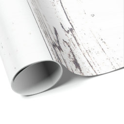 Rustic White Wood Shabby Chic Country Wedding Wrapping Paper | Zazzle