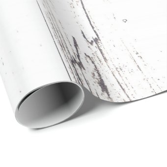 Rustic White Wood Shabby Chic Country Wedding Wrapping Paper | Zazzle