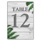 Rustic White Wood Typography Greenery Table Number | Zazzle