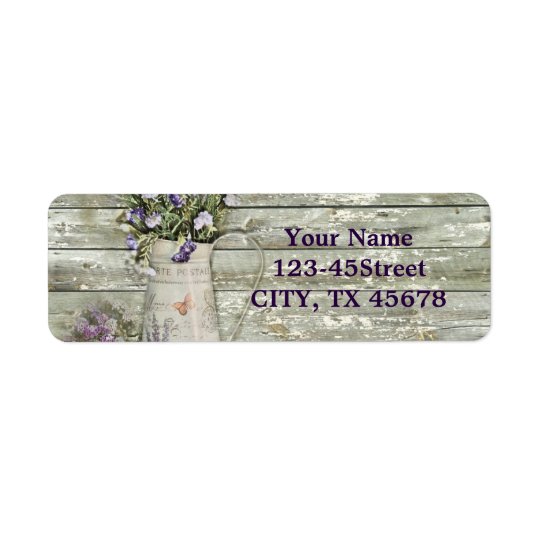 rustic whitewashed wood farmhouse lavender label | Zazzle.com