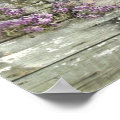 rustic whitewashed wood farmhouse lavender poster | Zazzle