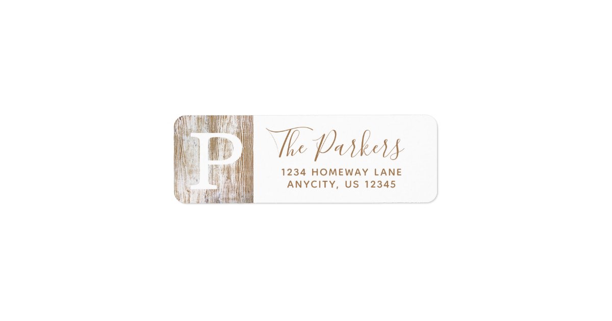 Rustic Whitewashed Wood Label | Zazzle