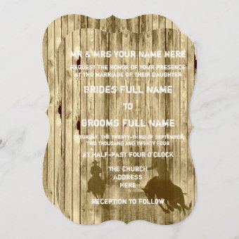 Rustic wild west western style cowboy wedding invitation | Zazzle