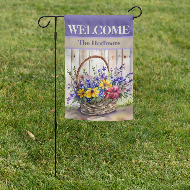 monogram garden flag