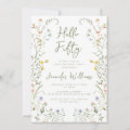 Rustic Wildflower Floral 50th Birthday Invitation | Zazzle