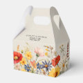 Rustic Wildflower Floral Border Wedding Favor Boxes | Zazzle