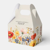 Rustic Wildflower Floral Border Wedding Favor Boxes | Zazzle