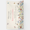 Rustic Wildflower Floral Wedding Welcome Banner | Zazzle