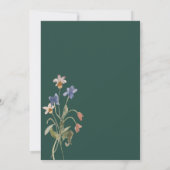 Rustic Wildflower Frame Emerald Green Invitation | Zazzle