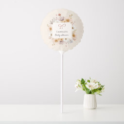 Rustic Wildflower Garden Baby Shower Party Balloon | Zazzle