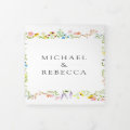 Rustic Wildflower Photo Collage All in One Wedding Tri-Fold Invitation ...