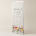 Rustic Wildflower Summer Fall Floral Welcome Retractable Banner | Zazzle