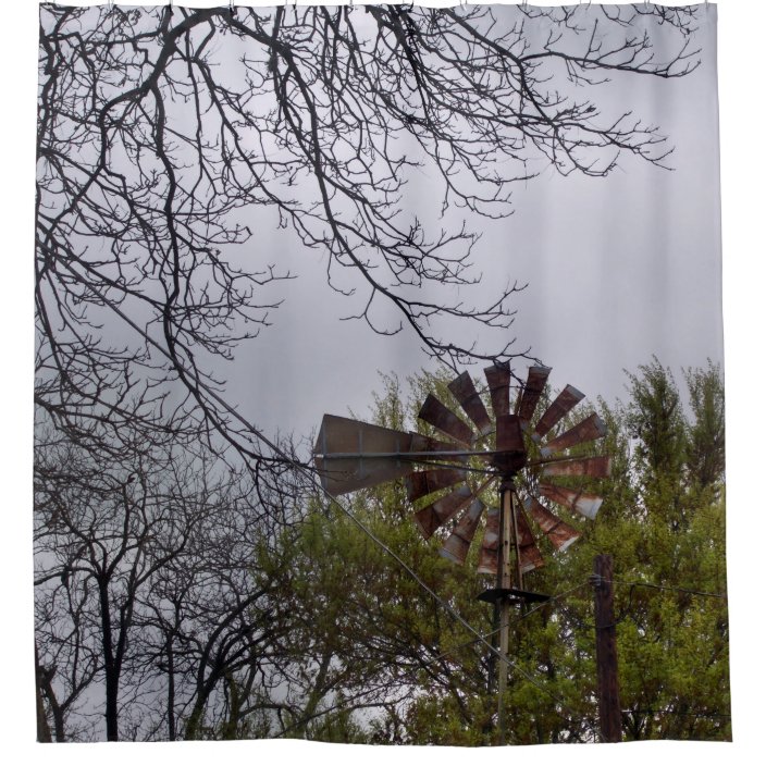 Rustic Windmill Shower Curtain | Zazzle.com