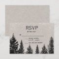 Rustic Winter Forest RSVP Card | Zazzle