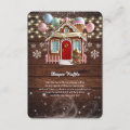 Rustic Winter Gingerbread House Baby Shower Enclosure Card | Zazzle