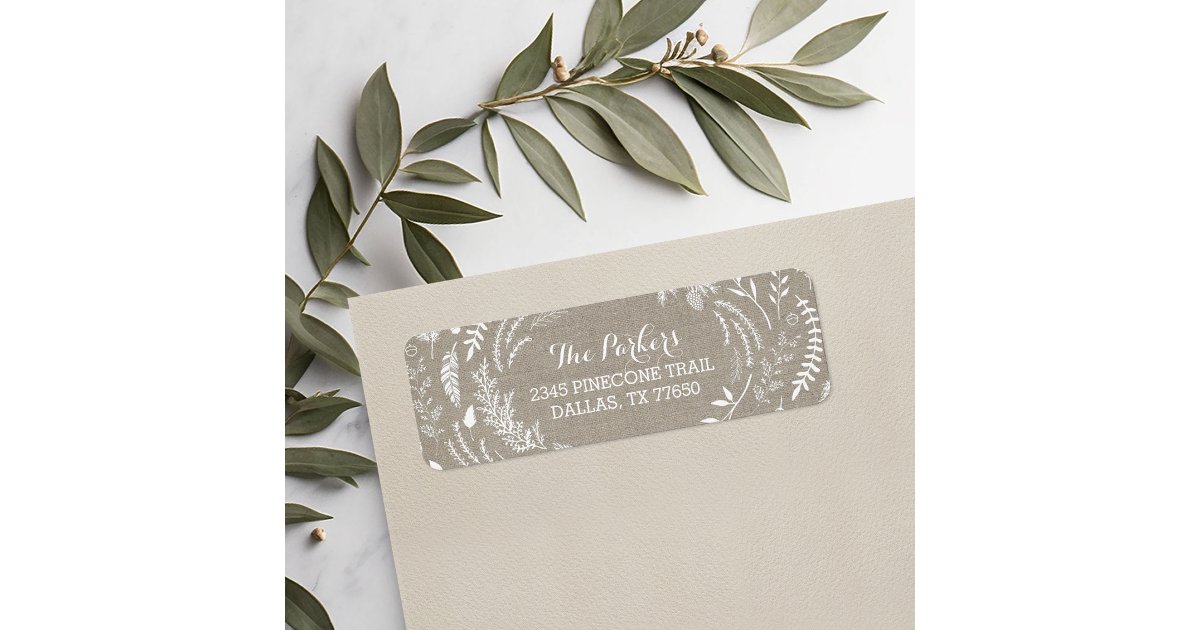 Rustic Winter Holiday Address Labels | Zazzle