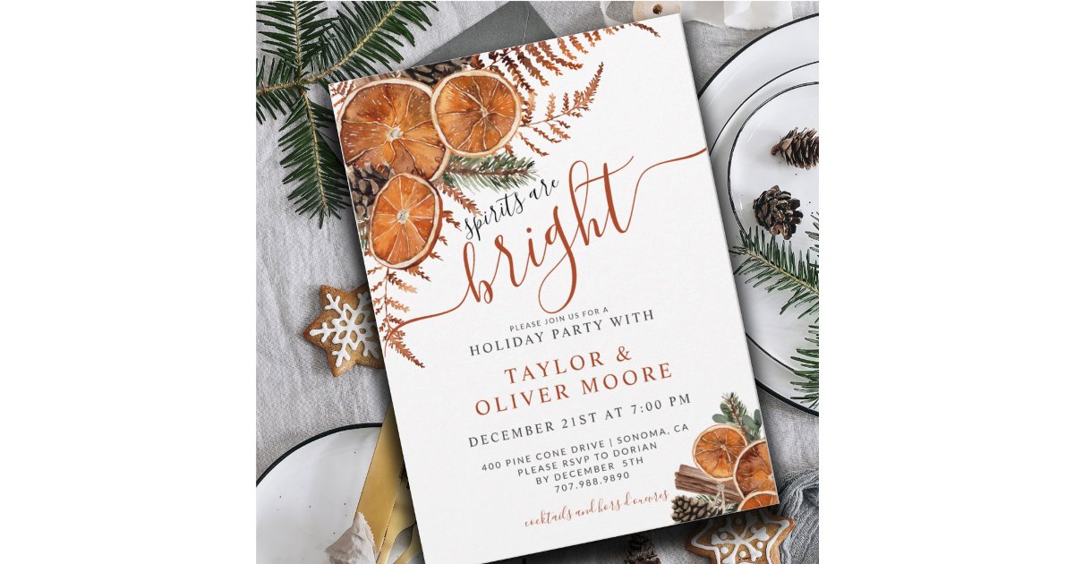 Rustic Winter Holiday Party Invitation | Zazzle