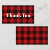 rustic winter lumberjack red buffalo plaid party note card | Zazzle