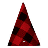 rustic winter lumberjack red buffalo plaid party party hat | Zazzle