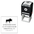 Rustic Winter Moose Return Address Self-inking Stamp | Zazzle
