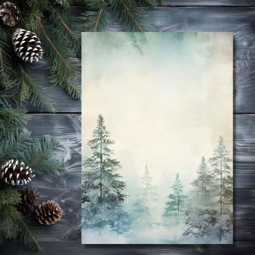 Rustic Winter Pine Forest Woodland Wedding Invitation | Zazzle
