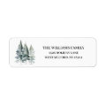 Rustic Winter Pine Tree Winter Address Label | Zazzle