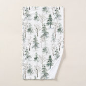 Rustic Winter Pine Trees Bath Towel Set | Zazzle