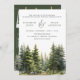 Rustic Winter Pine Trees Forest QR Code Wedding Invitation | Zazzle
