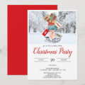 Rustic Winter Sled Snow Christmas Party Invitation | Zazzle