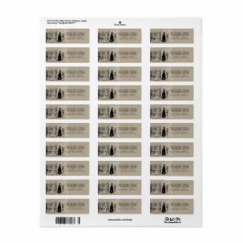 RUSTIC WINTER WEDDING TREE RETURN ADDRESS LABELS | Zazzle