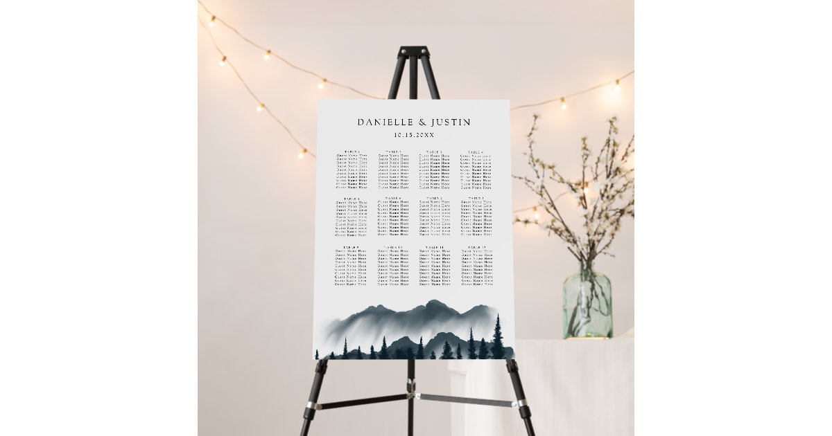 Rustic Winter Wonderland Seating Chart Foam Board | Zazzle