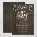 Rustic Wood 50th Birthday Party Invitation | Zazzle