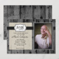 Rustic Wood Adult Male Birthday Invitation | Zazzle