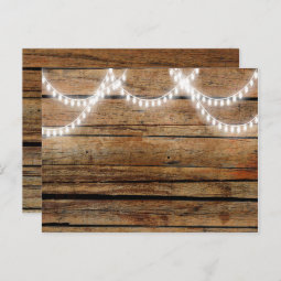 Rustic Wood And Lights Country Background Postcard | Zazzle
