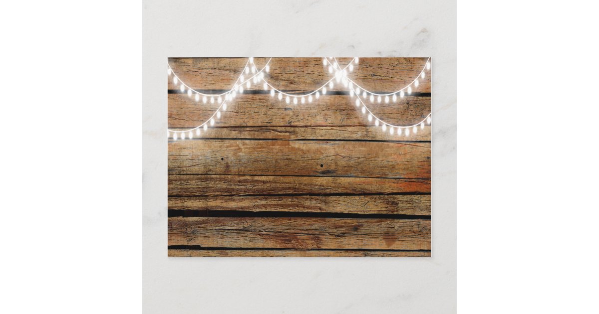Rustic Wood And Lights Country Background Postcard | Zazzle