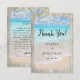 Rustic Wood Aqua Blue Beach Coastal Wedding Thank You Card | Zazzle