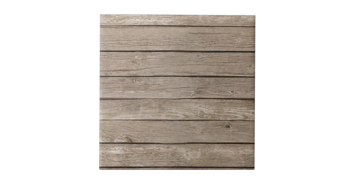 Rustic Wood Background - Add your own custom text Tile | Zazzle