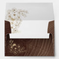 Rustic Wood Barn Wedding Envelope | Zazzle