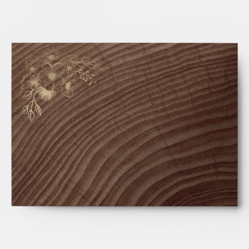 Rustic Wood Barn Wedding Envelope | Zazzle