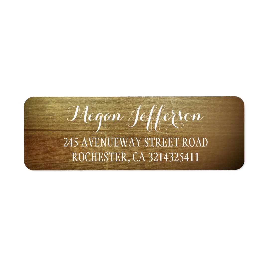 Rustic Wood Barn Wedding Label | Zazzle