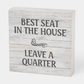 Rustic Wood 'BEST SEAT IN THE HOUSE" Wooden Box Sign | Zazzle