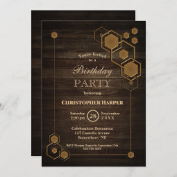 Rustic Wood Birthday Party Invitation | Zazzle