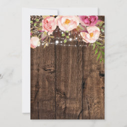 Rustic Wood Boho Floral Housewarming Invitation | Zazzle