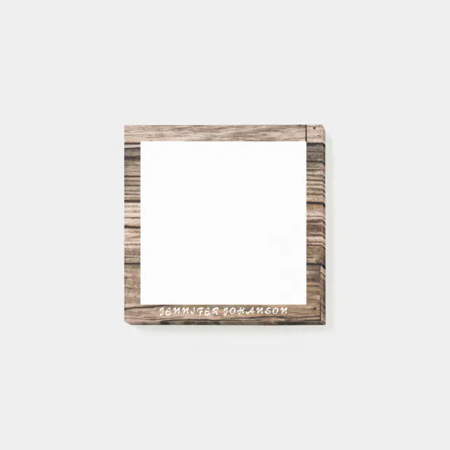 Rustic Wood Borders custom minimal elegant Post-it Notes | Zazzle