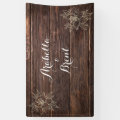 Rustic Wood Botanical Floral Wedding Banner | Zazzle
