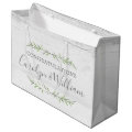 Rustic Wood & Botanical Wedding Congratulations Large Gift Bag | Zazzle