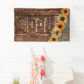 Rustic Wood & Burlap Sunflower Wedding Welcome Banner | Zazzle