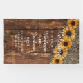 Rustic Wood & Burlap Sunflower Wedding Welcome Banner | Zazzle