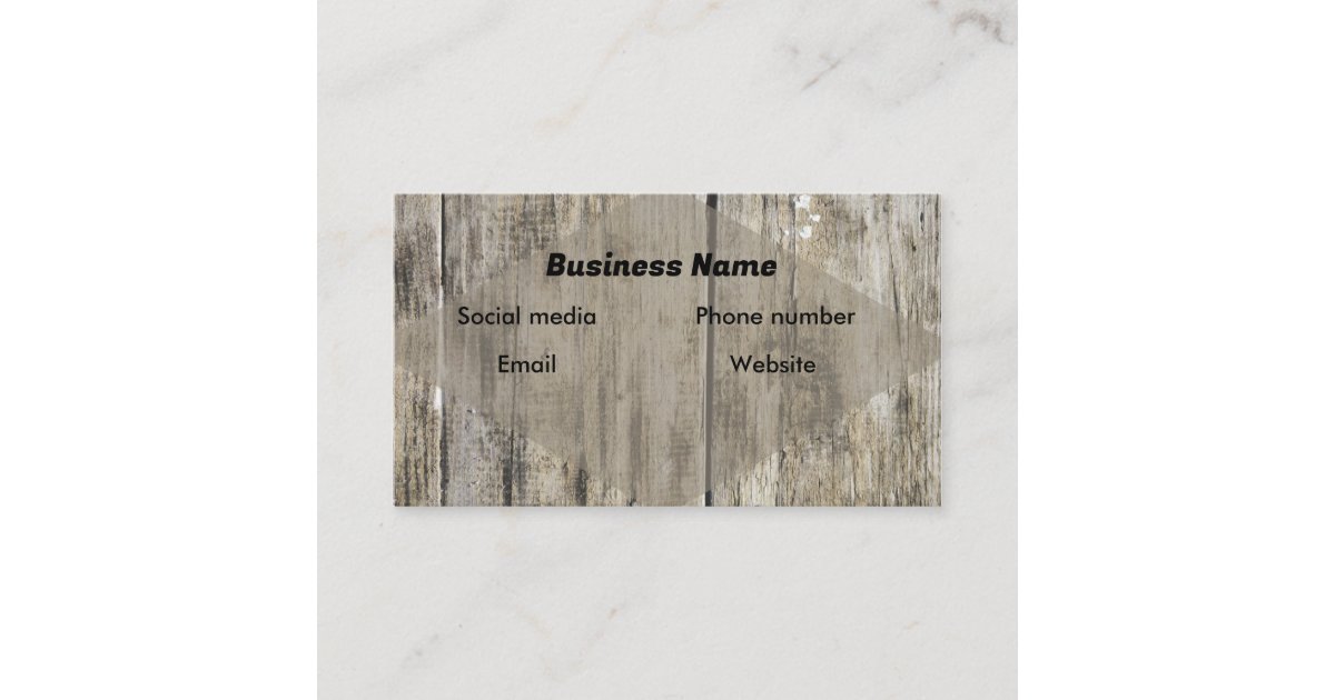 rustic wood business card | Zazzle